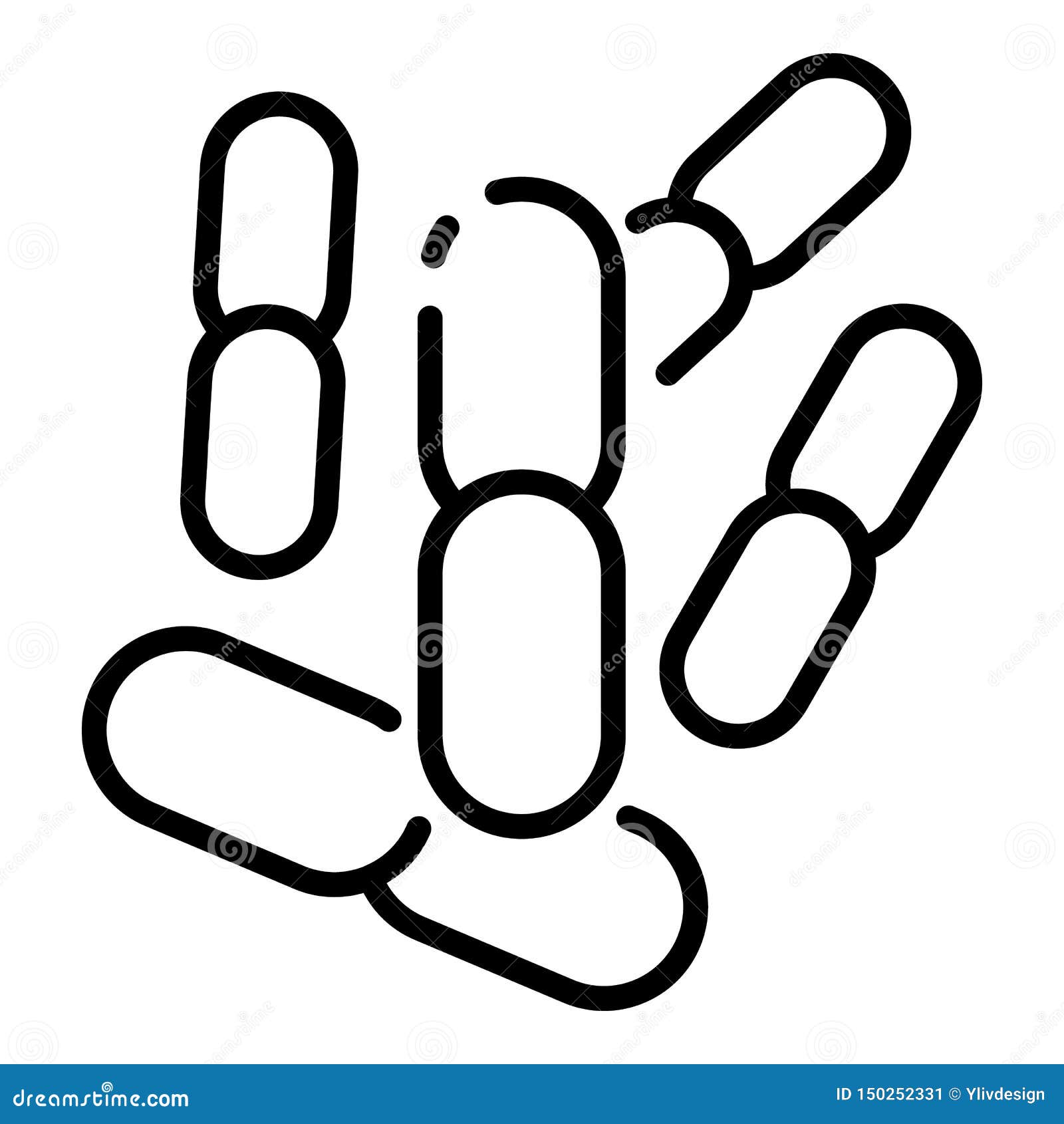 Bacillus Icon, Outline Style Stock Vector - Illustration of cell ...