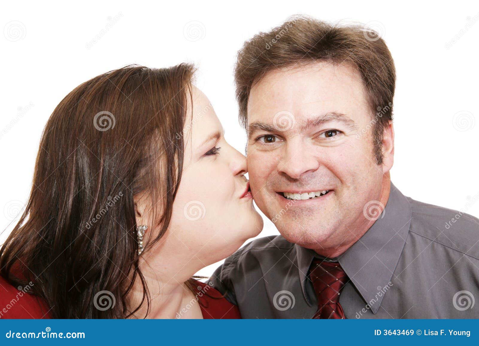 Bacio romantico per lui immagine stock. Immagine di convenzionale - 3643469