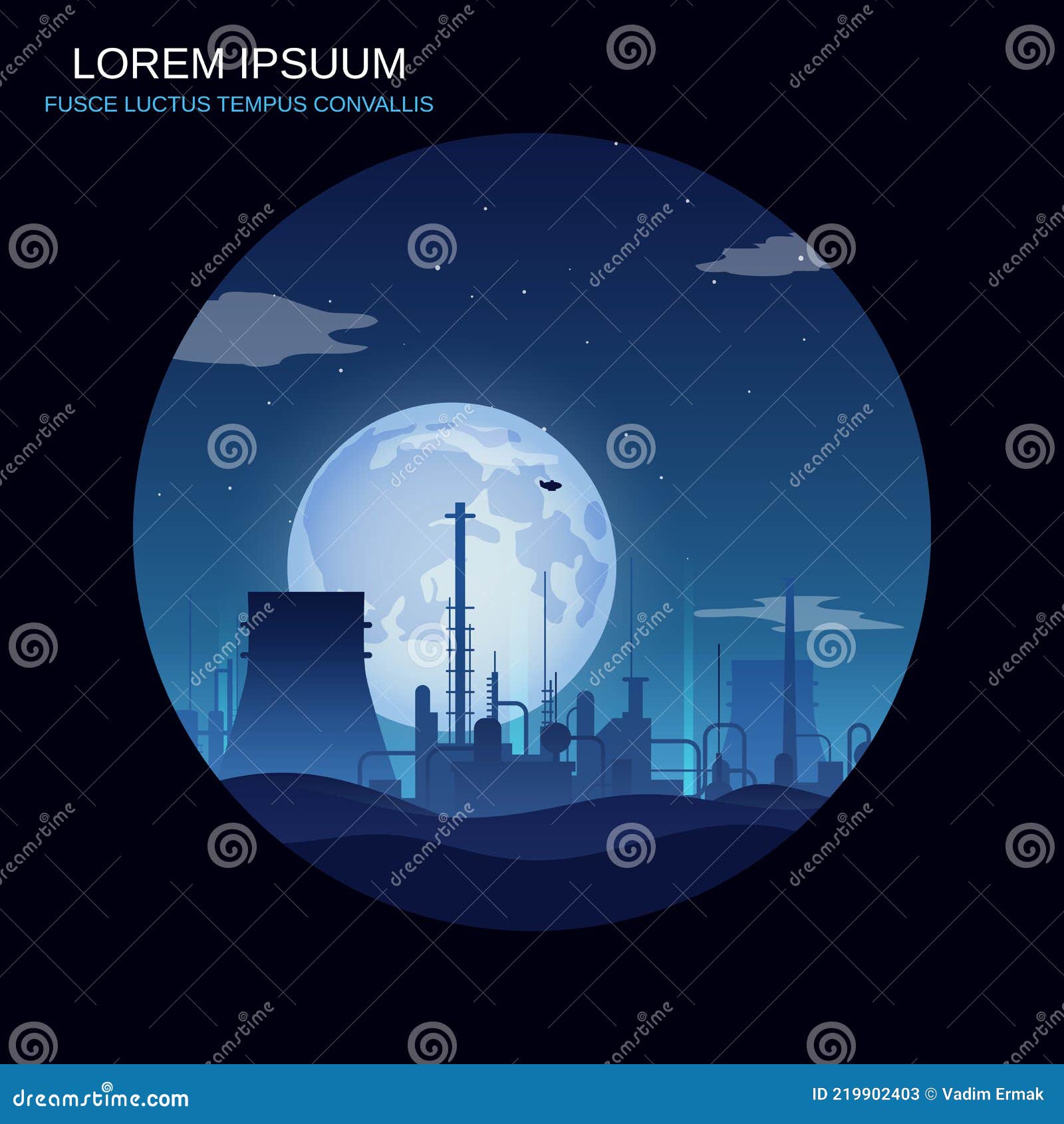 Electric Power Station Vector Background Stock Vector - Illustration of ...