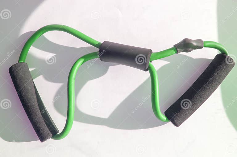 Back in Action Modern Rubber Chest Expander on White Background Stock ...