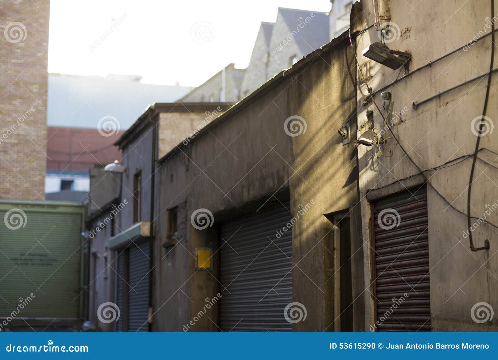 Back alley stock photo. Image of garbage, night, graffiti - 53615290