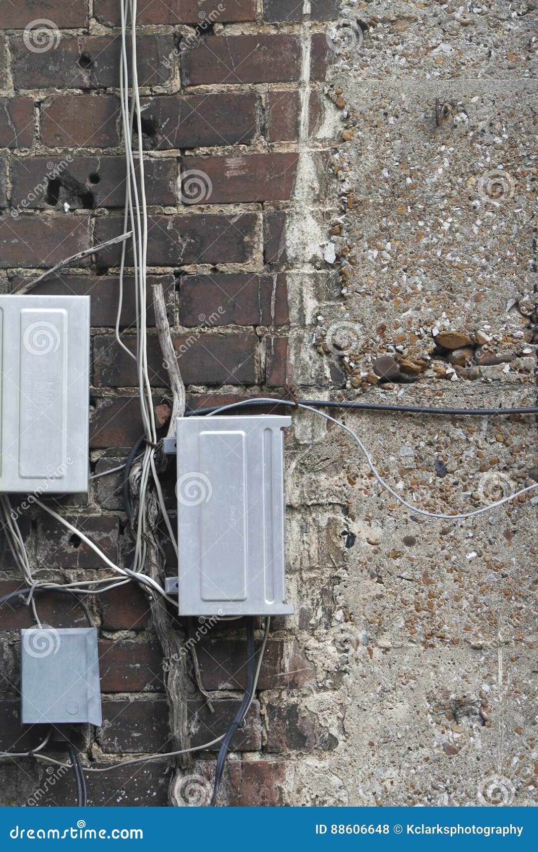 Back Alley Electrical Boxes Texture Background Stock Photo - Image of ...