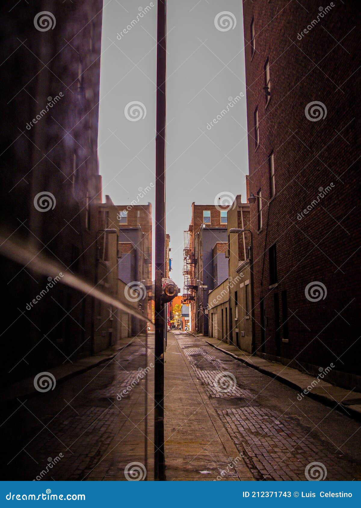 Back alleys stock image. Image of town, medieval, chicago - 212371743