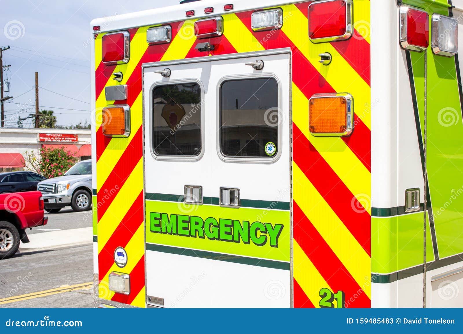 Back of an ambulance editorial stock photo. Image of medical - 159485483