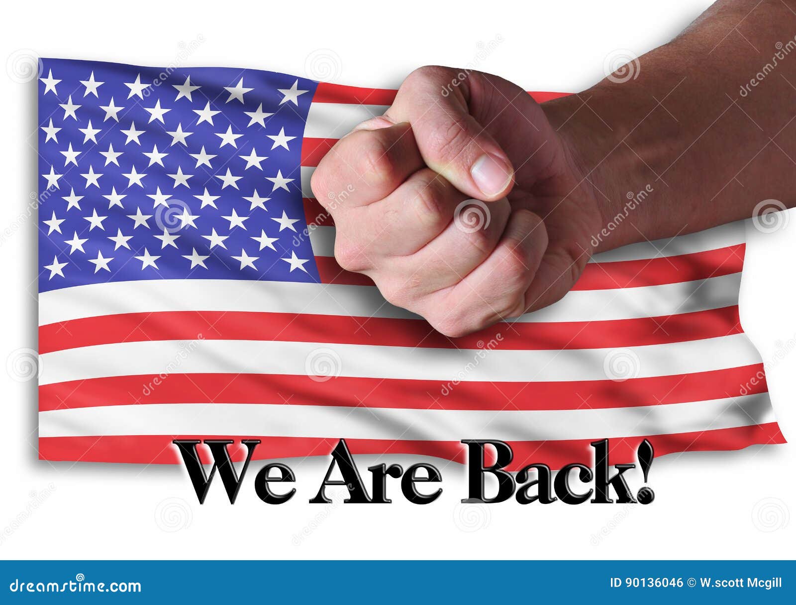 We are Back. stock photo. Image of hand, power, fight - 90136046