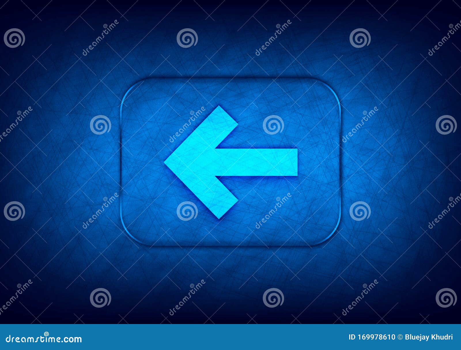 Back Arrow Icon Abstract Digital Design Blue Background Stock ...