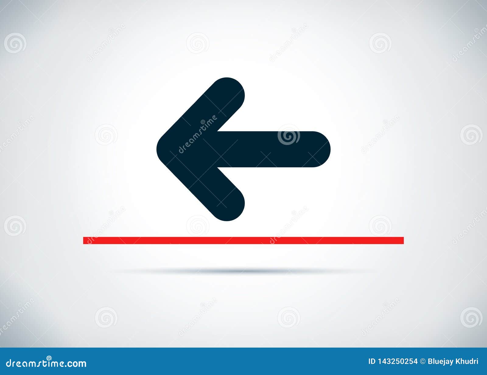 Back Arrow Icon Abstract Flat Background Design Illustration Stock ...