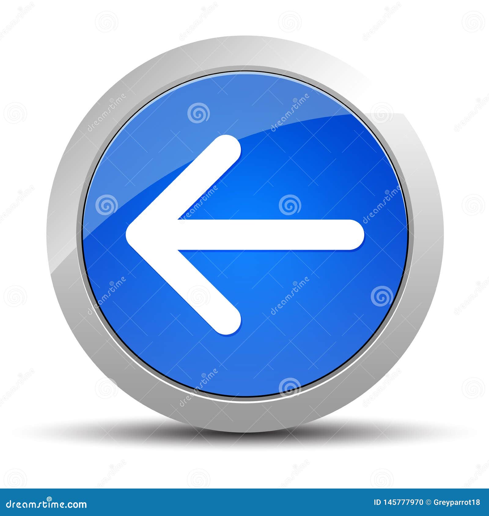 Back Arrow Icon Blue Round Button Illustration Stock Illustration ...