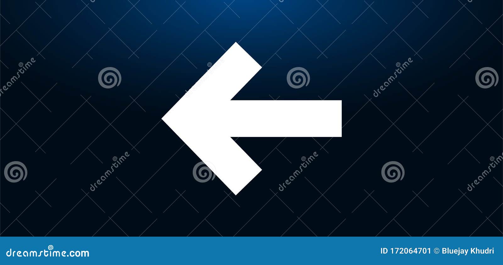 Back Arrow Icon Crystal Blue Banner Background Stock Illustration ...