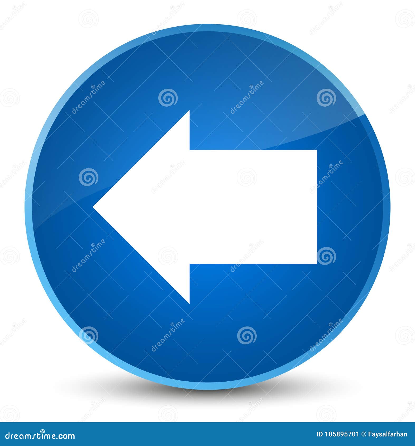 Back Arrow Icon Elegant Blue Round Button Stock Illustration ...