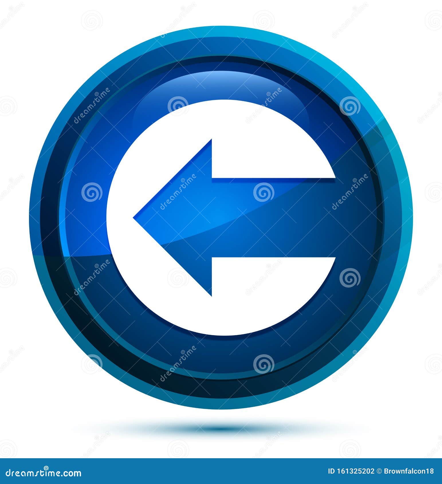 Back Arrow Icon Elegant Blue Round Button Illustration Stock Vector ...