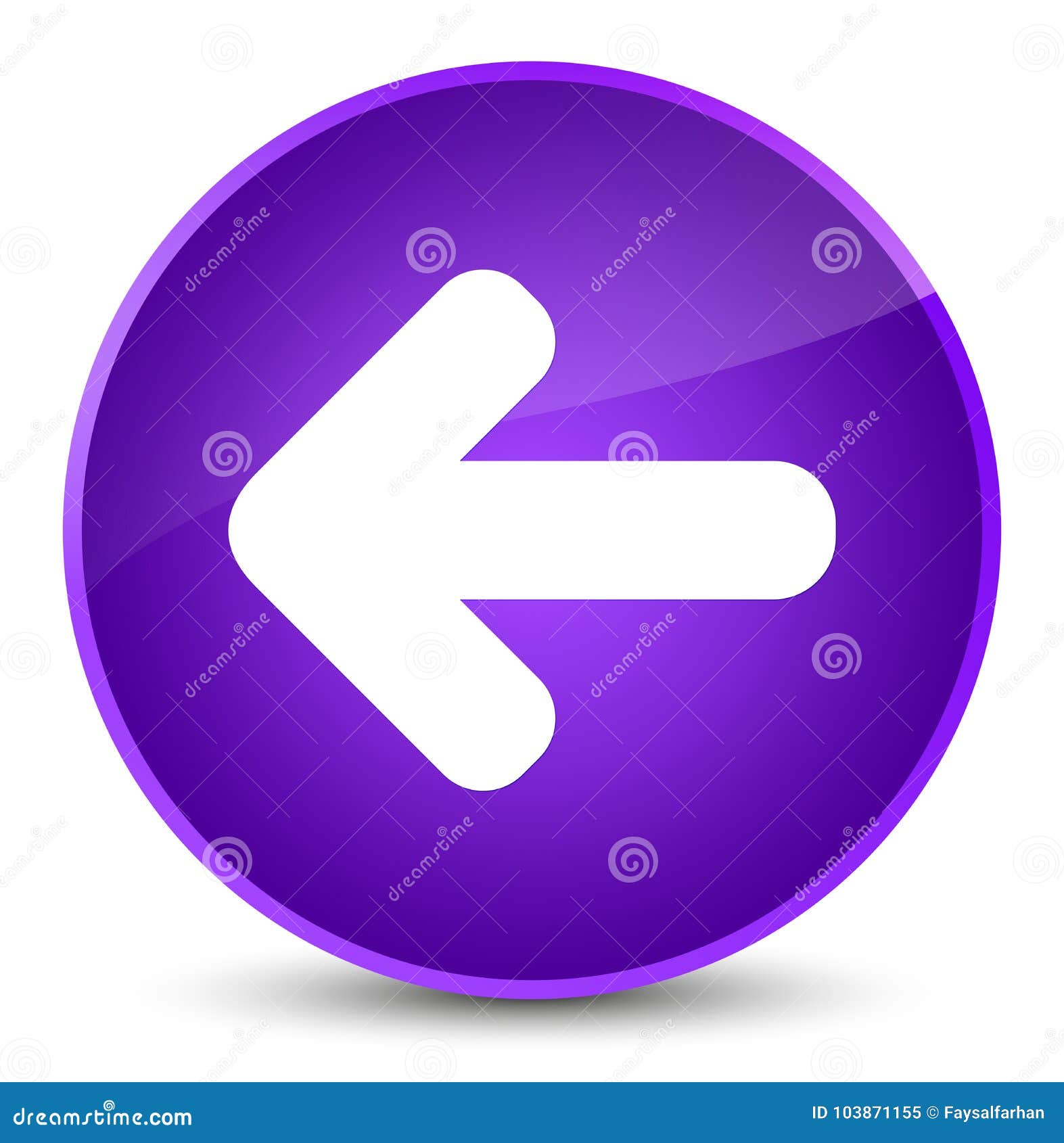 Back Arrow Icon Elegant Purple Round Button Stock Illustration ...