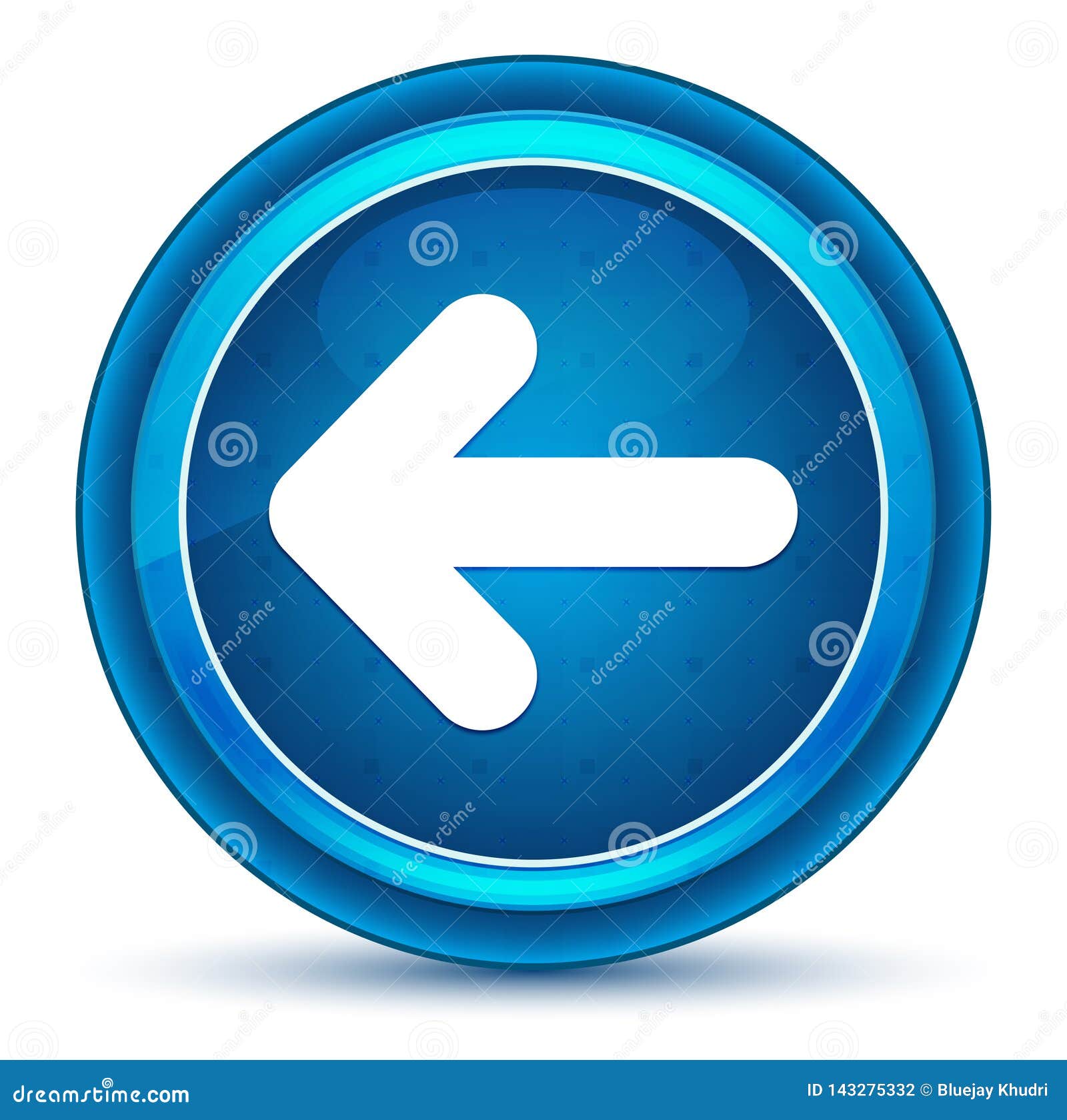 Back Arrow Icon Eyeball Blue Round Button Stock Illustration ...