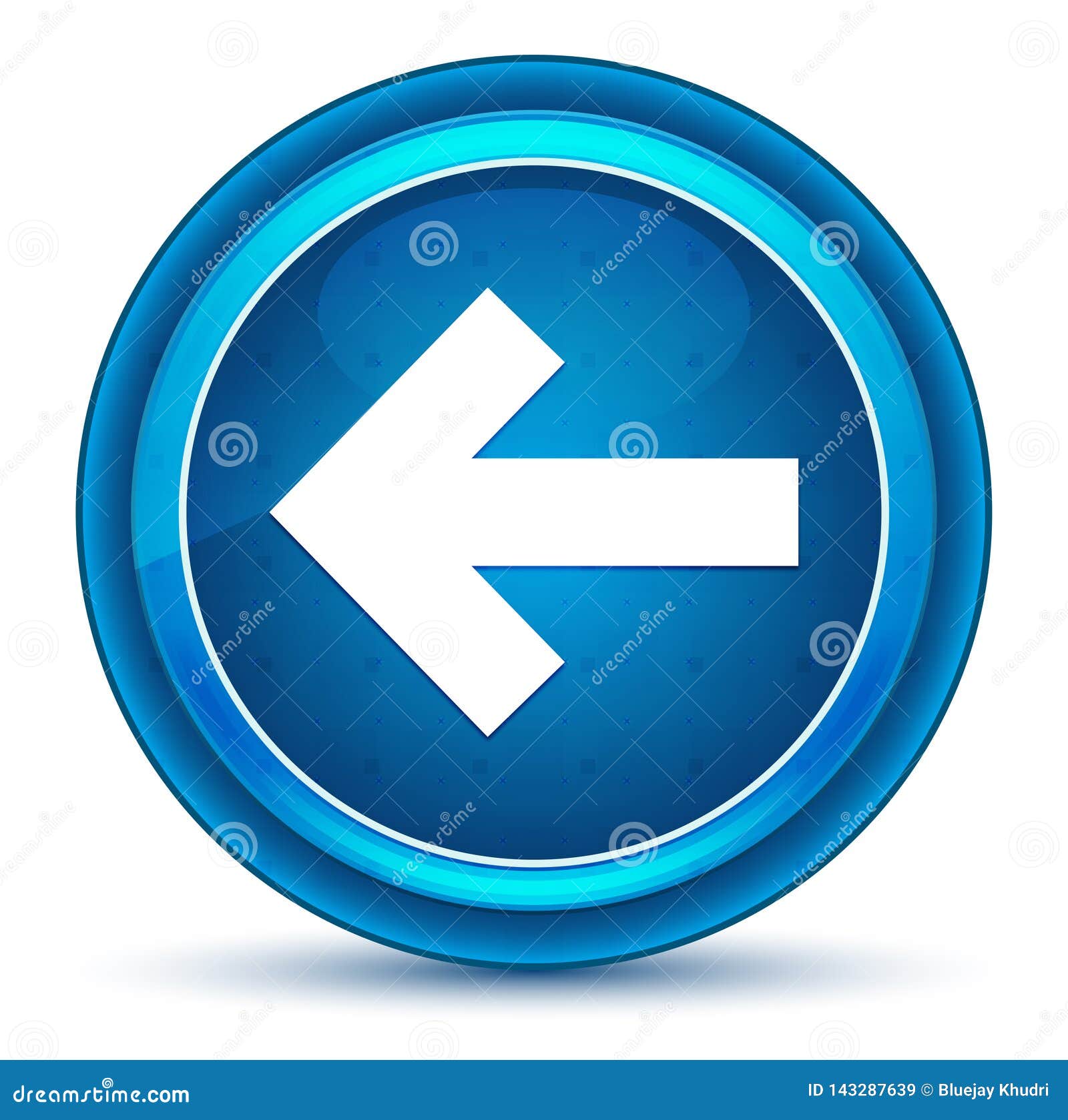 Back Arrow Icon Eyeball Blue Round Button Stock Illustration ...