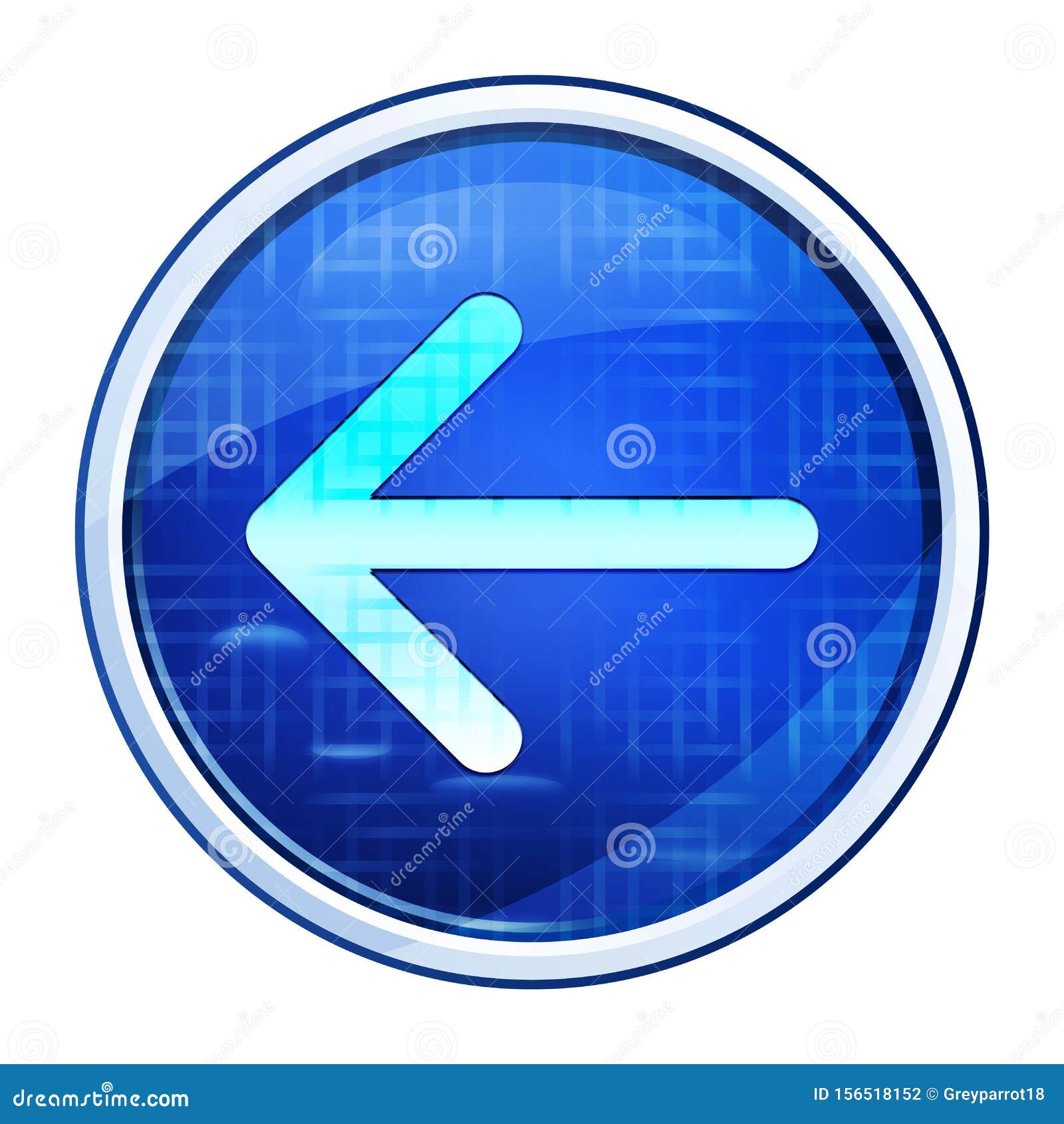 Back Arrow Icon Futuristic Blue Round Button Vector Illustration Stock ...