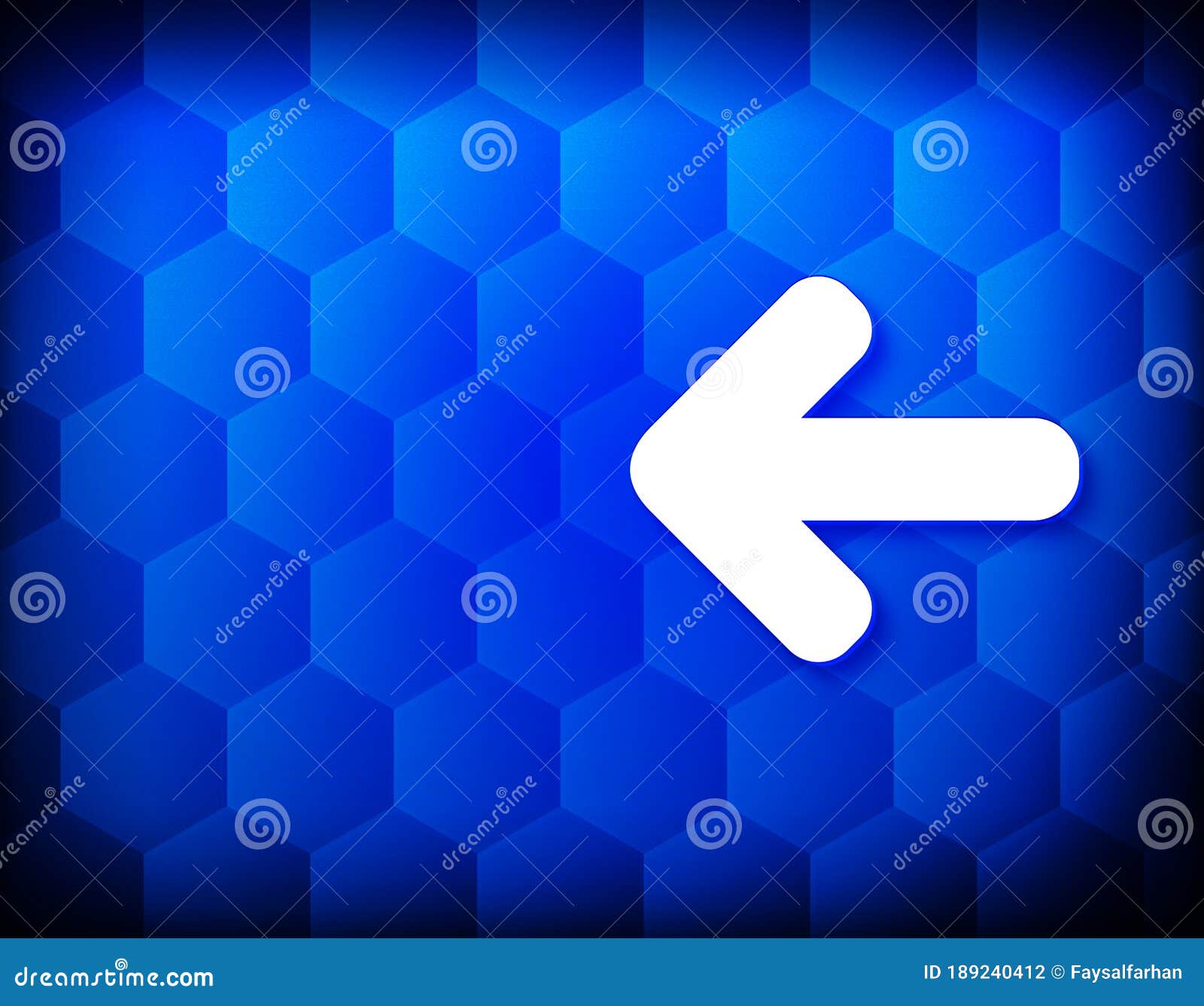 Back Arrow Icon Hexagon Creative Abstract Blue Background Seamless ...