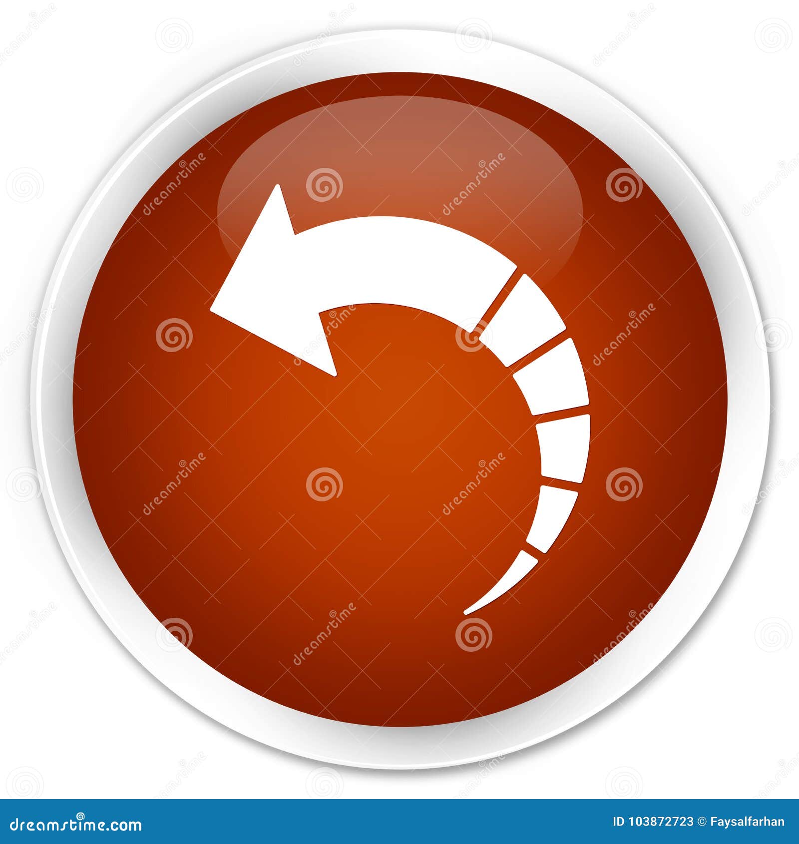 Back Arrow Icon Premium Brown Round Button Stock Illustration ...