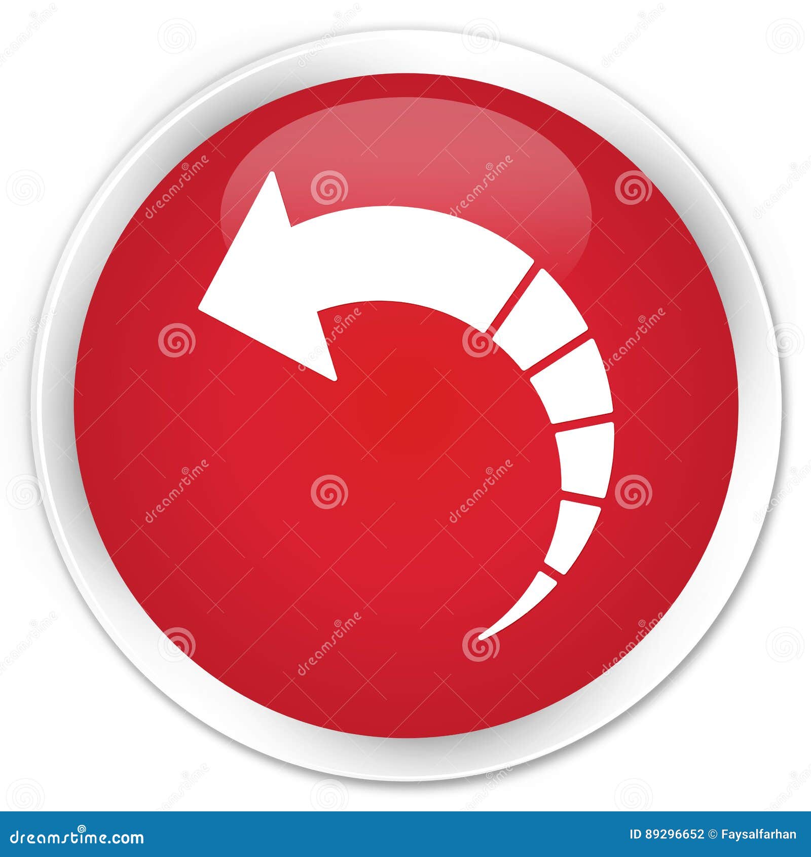 Back Arrow Icon Premium Red Round Button Stock Illustration ...