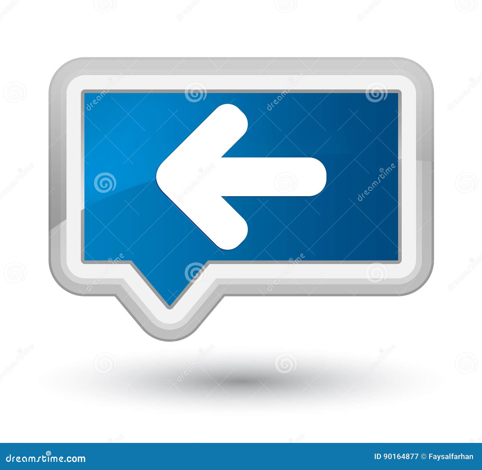 Back Arrow Icon Prime Blue Banner Button Stock Illustration ...