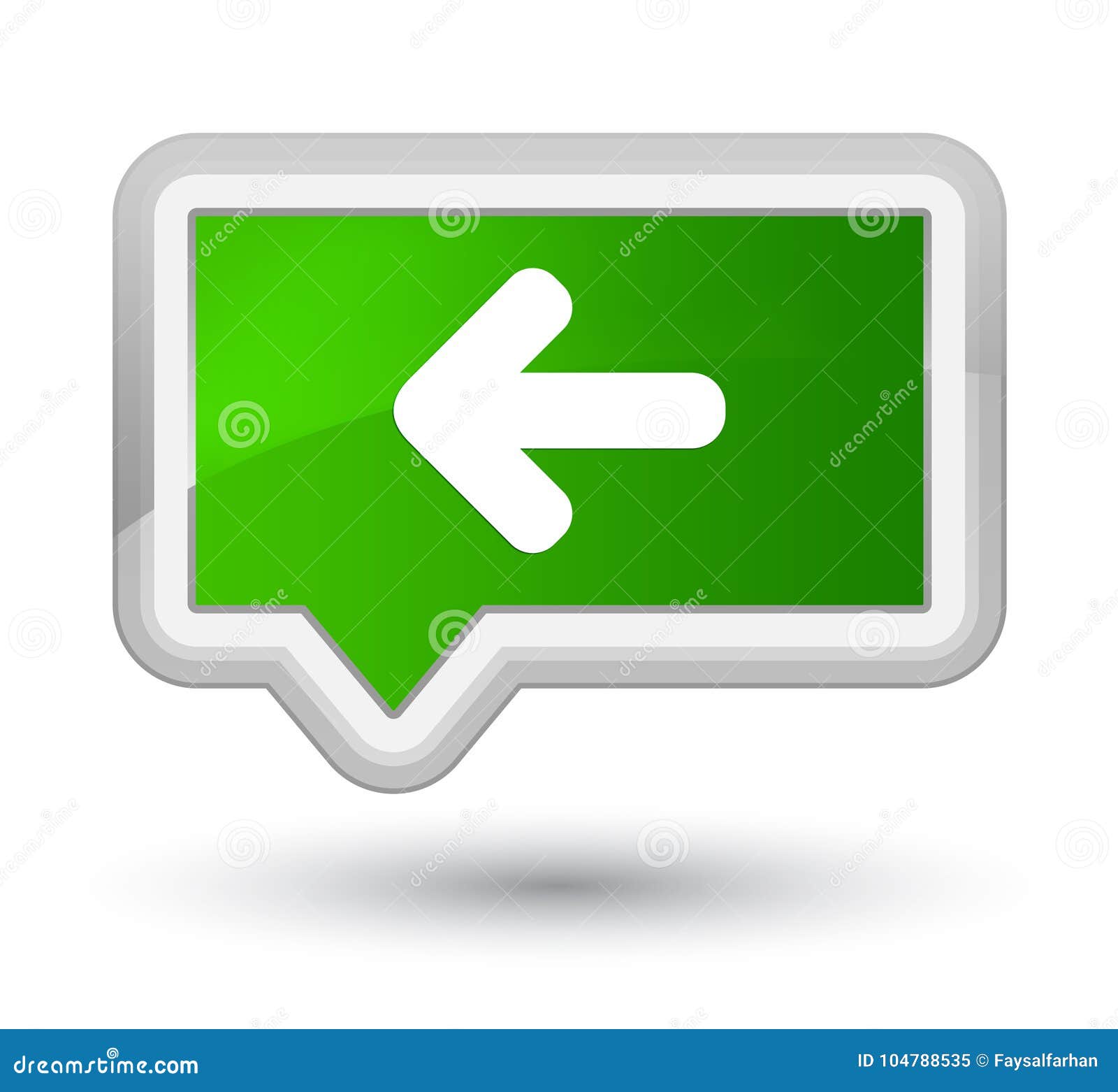 Back Arrow Icon Prime Green Banner Button Stock Illustration ...