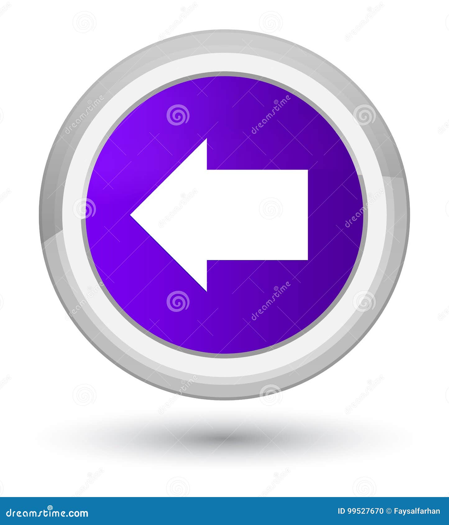 Back Arrow Icon Prime Purple Round Button Stock Illustration ...