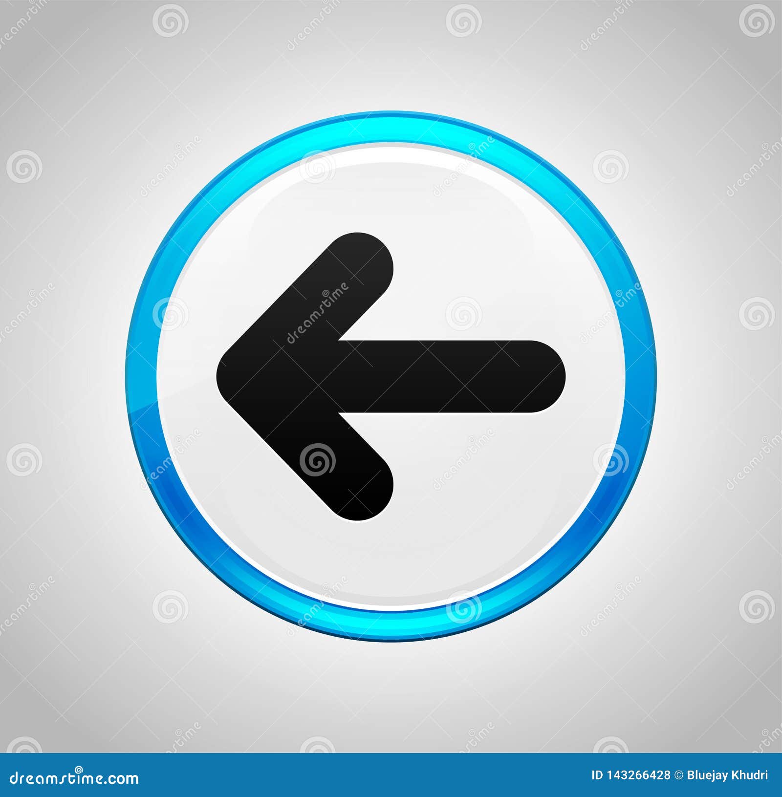 Back Arrow Icon Round Blue Push Button Stock Illustration ...