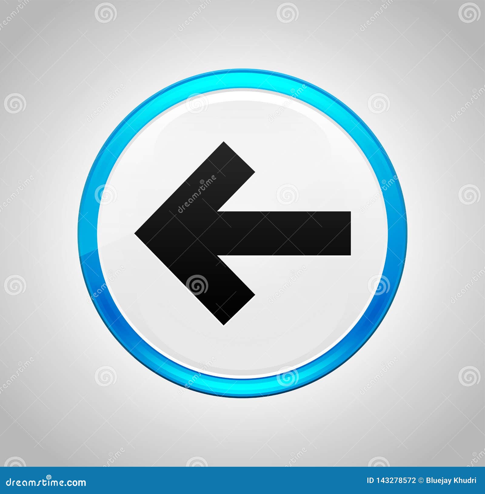 Back Arrow Icon Round Blue Push Button Stock Illustration ...