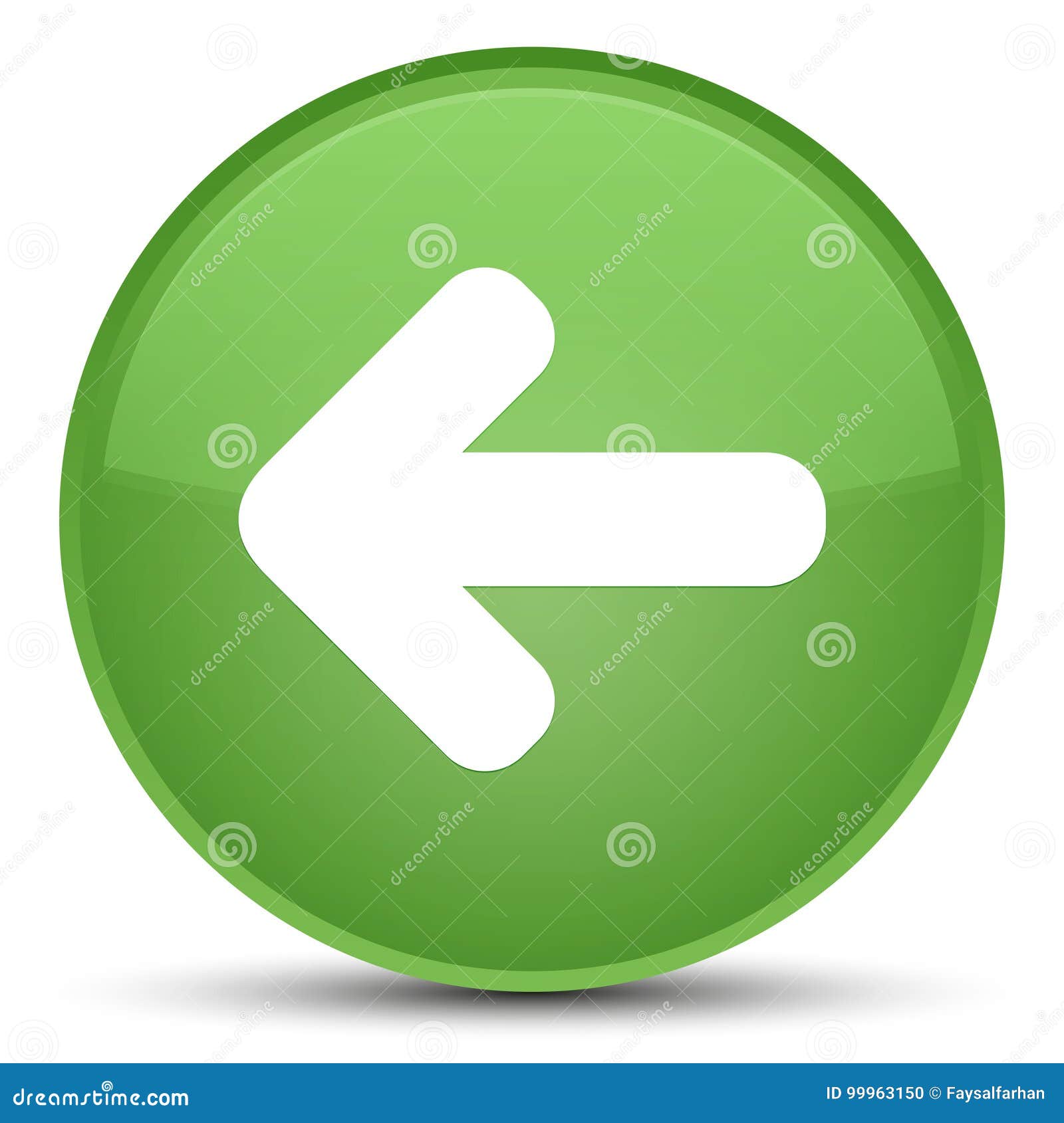 Back Arrow Icon Special Soft Green Round Button Stock Illustration ...