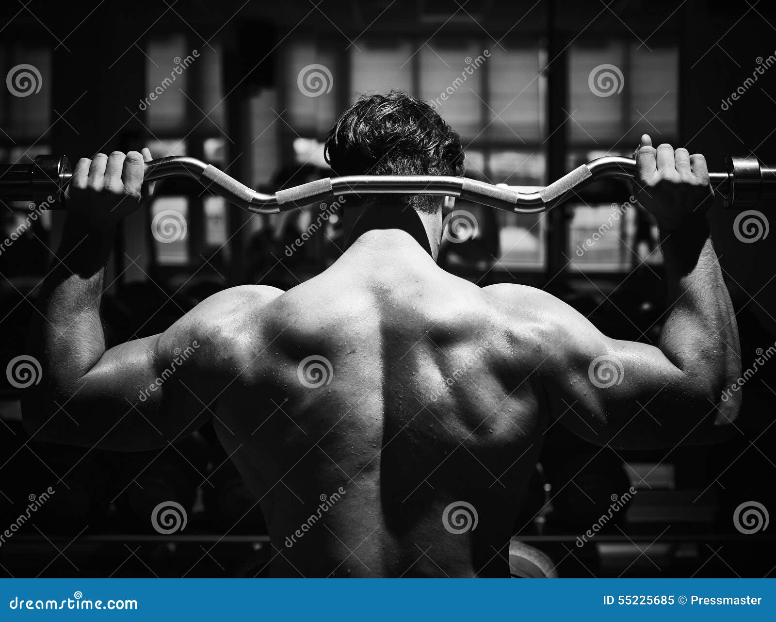 Back of athlete stock image. Image of fitness, people - 55225685