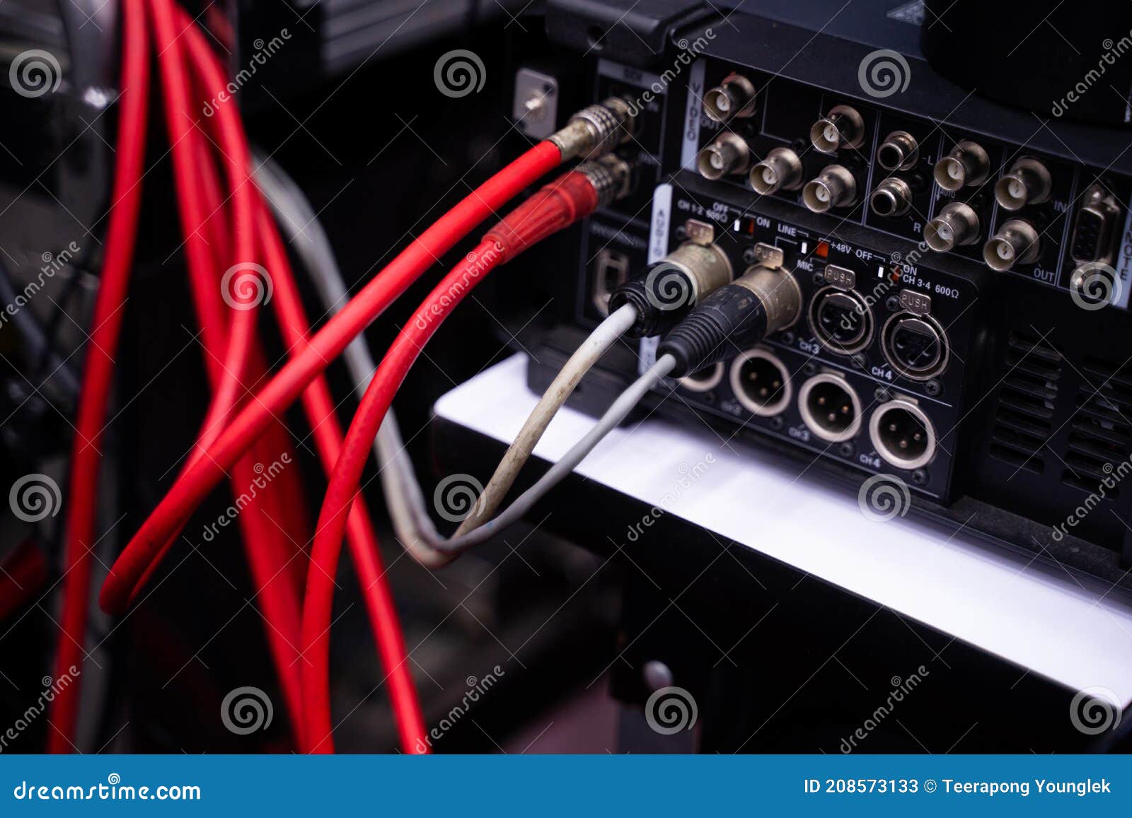 The Back of the Audio Control Unit in the Seminar Stock Image - Image ...