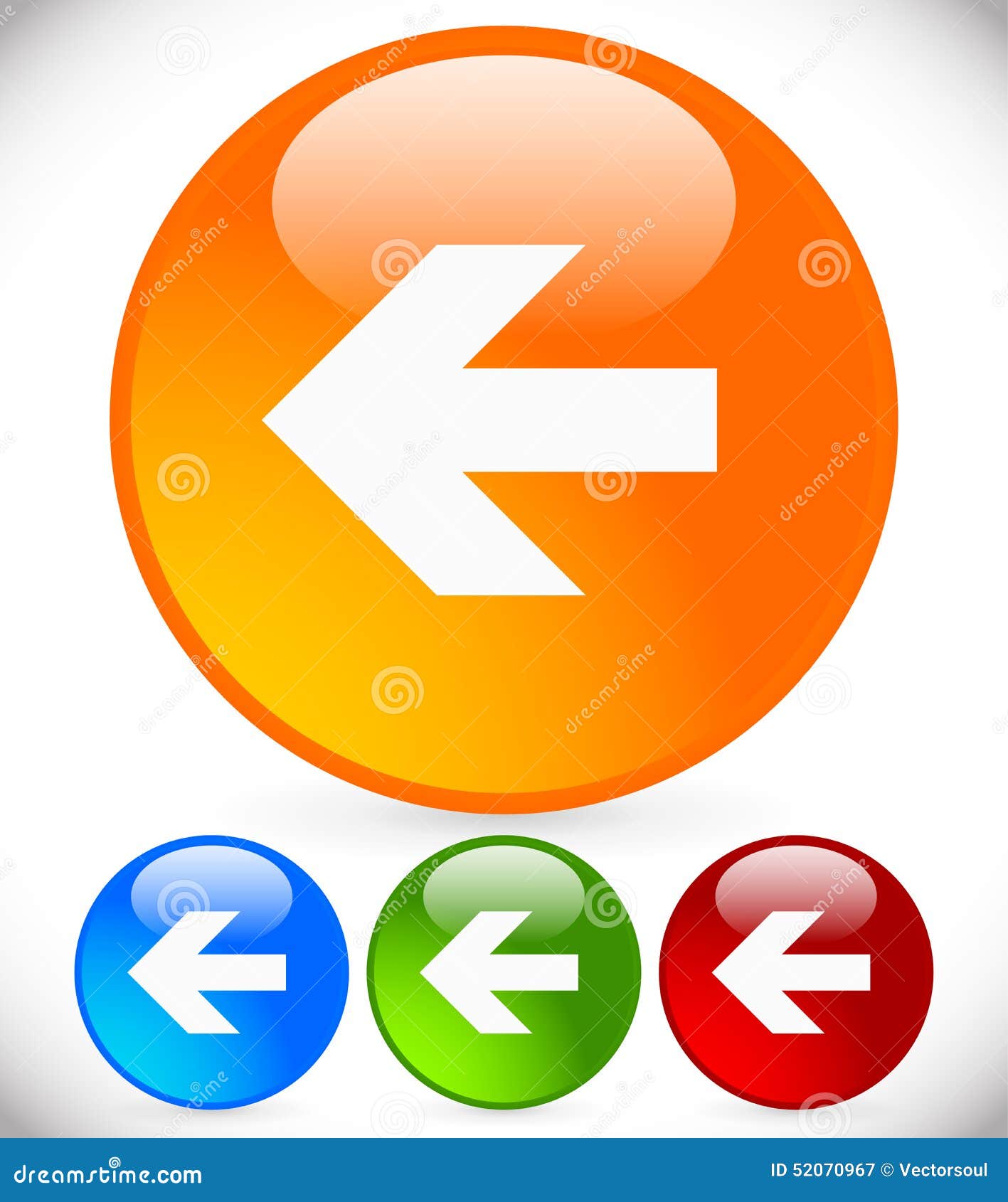 Back / Backward Pointing Arrow Over Bright Circles Stock Vector ...