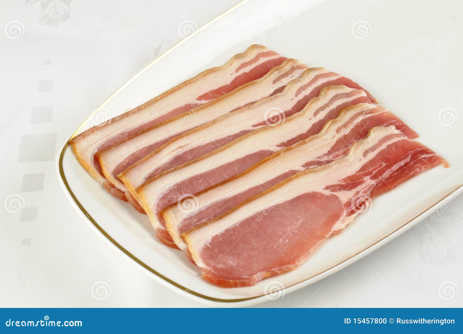 Back bacon stock photo. Image of food, smoked, pork, slices - 15457800