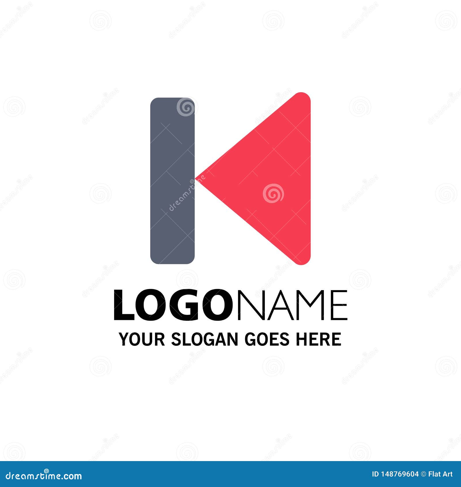 Back, Beginning, Control, Media, Start Business Logo Template. Flat ...