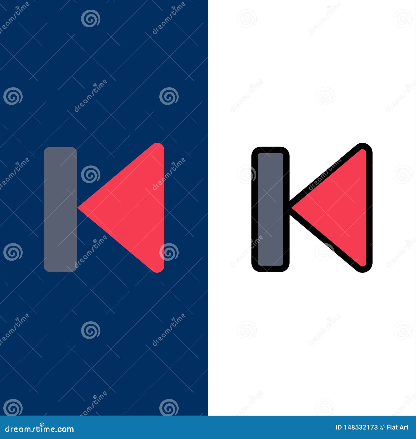 Back, Beginning, Control, Media, Start Line Icon With 5 Steps ...