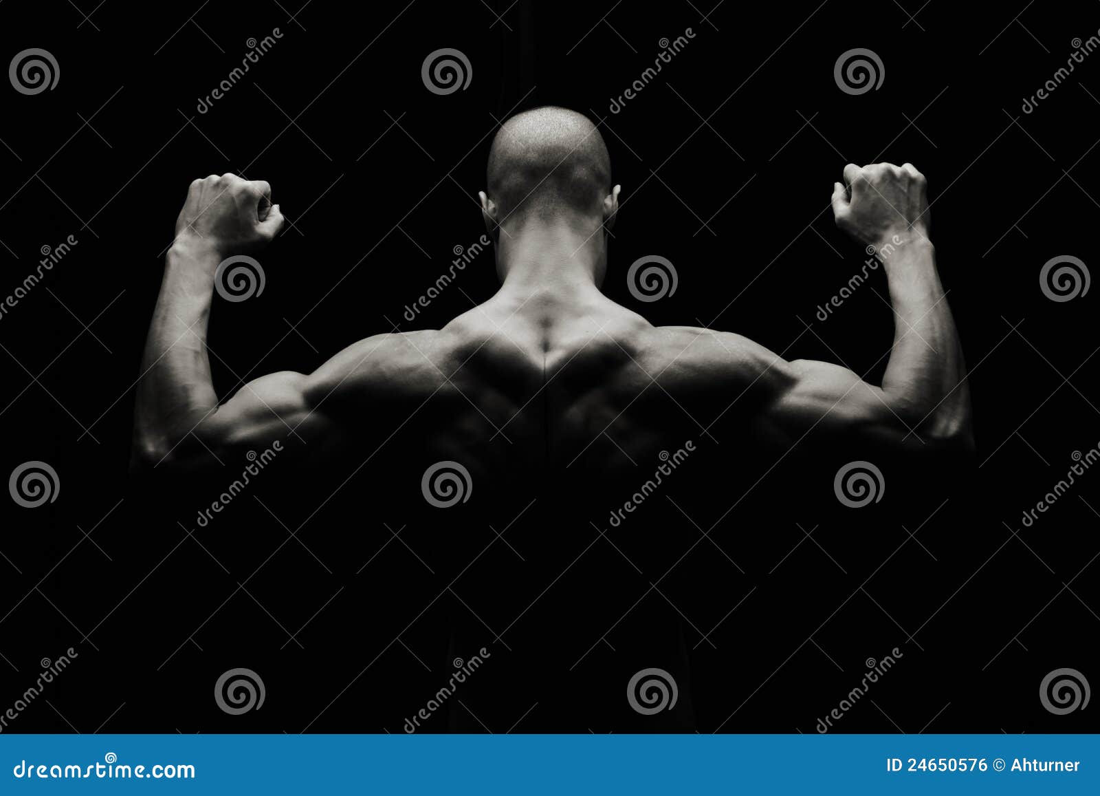 Back in black stock photo. Image of position, flexing - 24650576