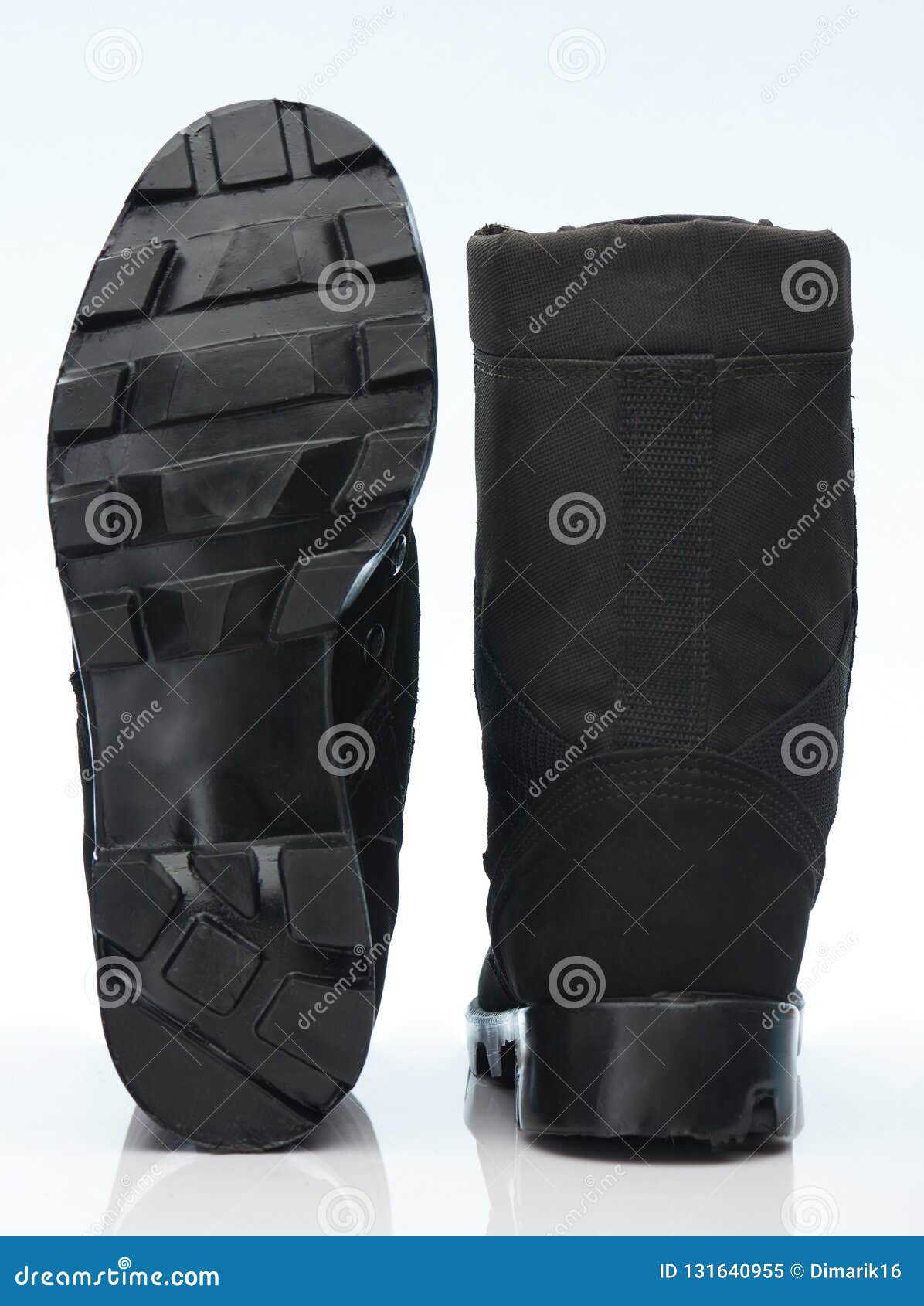 Back and Bottom View of Military Shoes Stock Image - Image of boot ...