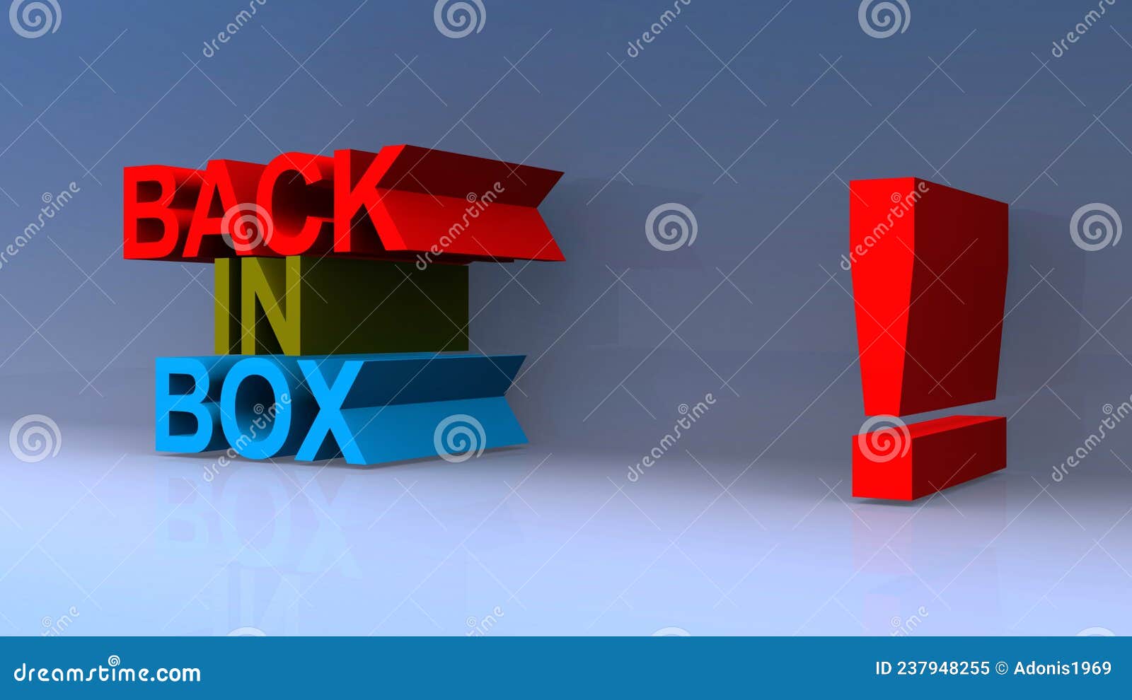 Back in box on blue stock illustration. Illustration of money - 237948255