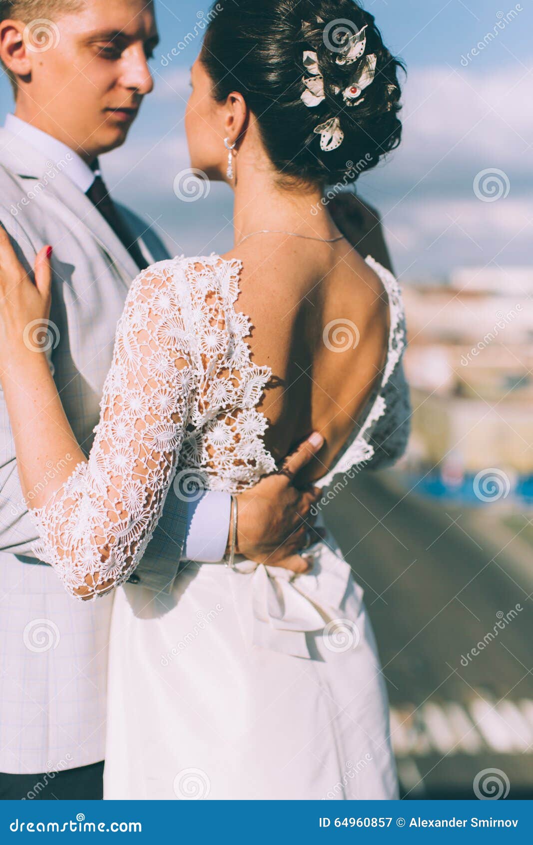 The back of the bride stock image. Image of married, fiancee - 64960857