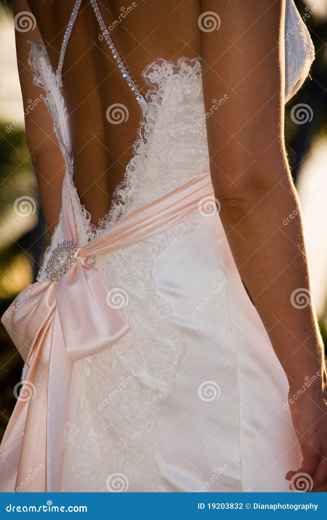 Back of Bride in Wedding Dress Stock Photo - Image of celebration ...
