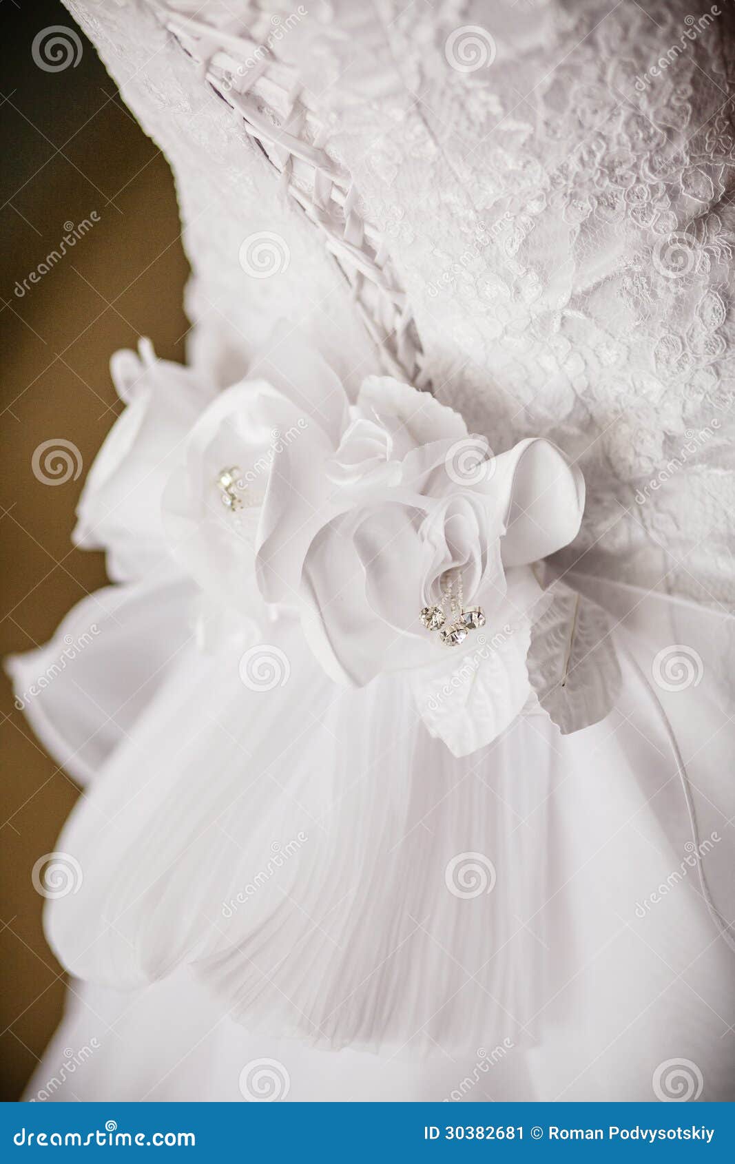 Back of Bride in Wedding Dress Stock Image - Image of chiffon, feminine ...