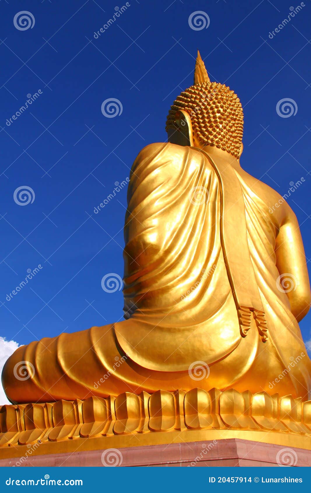 Back of Buddha Statue stock photo. Image of budha, deity - 20457914