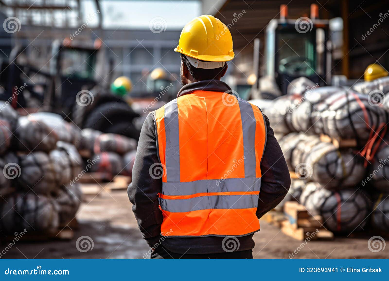 Back Builder, Back View Worker, Construction Architect Manager, Stock ...