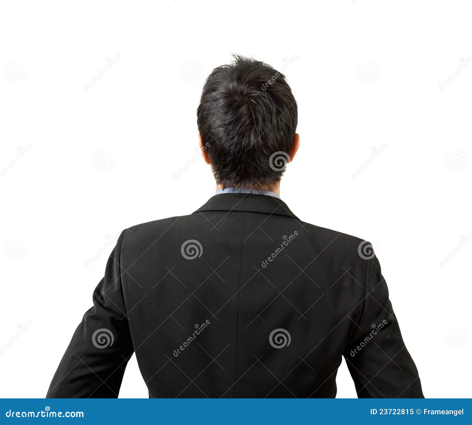 Back of Businessman Looking Stock Image - Image of posing, leadership ...