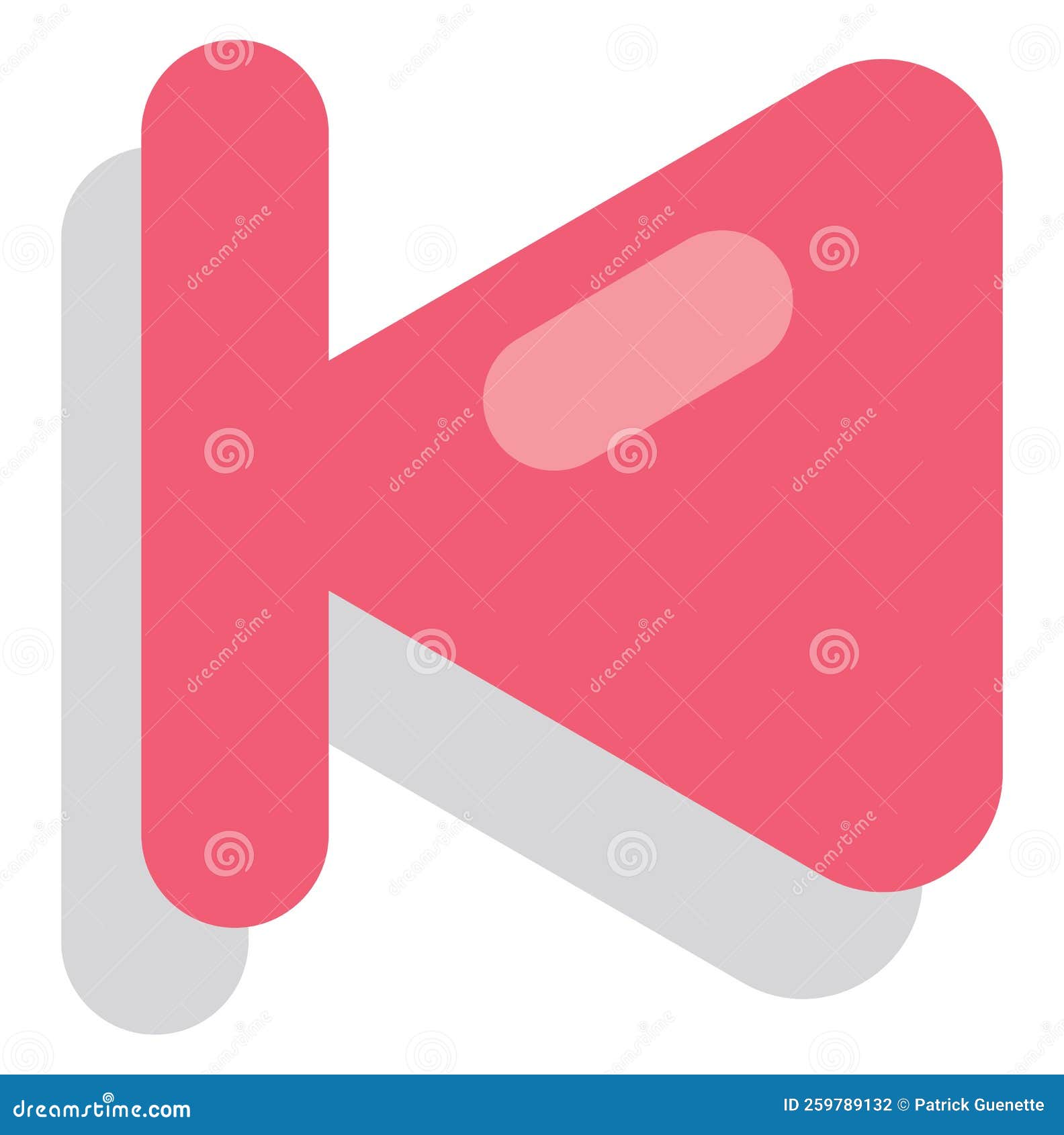 Back button, icon icon stock vector. Illustration of rewind - 259789132