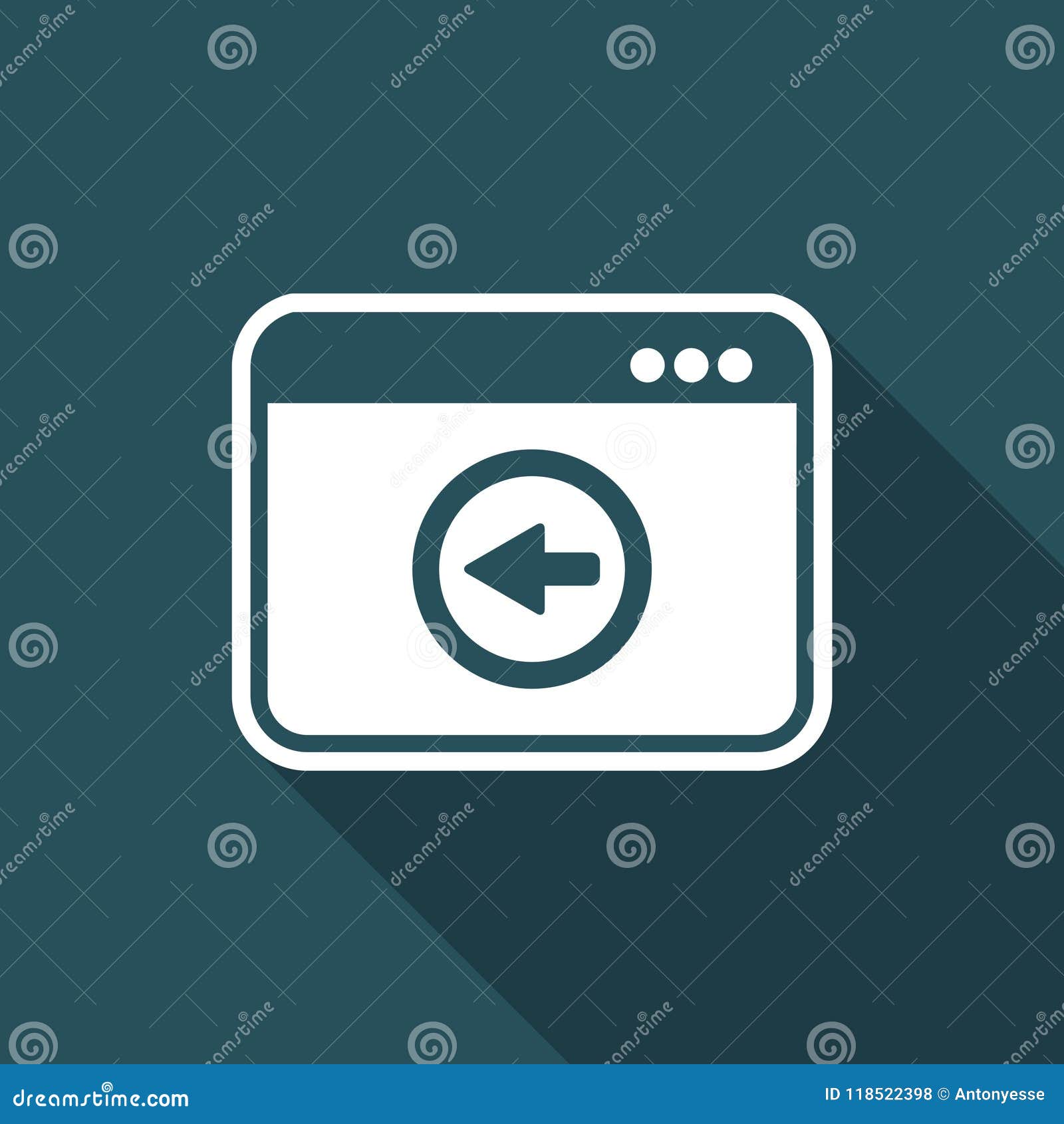 Back Button - Vector Flat Minimal Icon Stock Vector - Illustration of ...