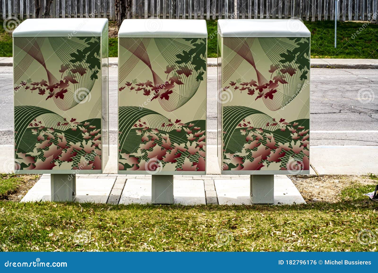 Back of Canada Mailbox Maple Leaves Design Stock Photo - Image of back ...