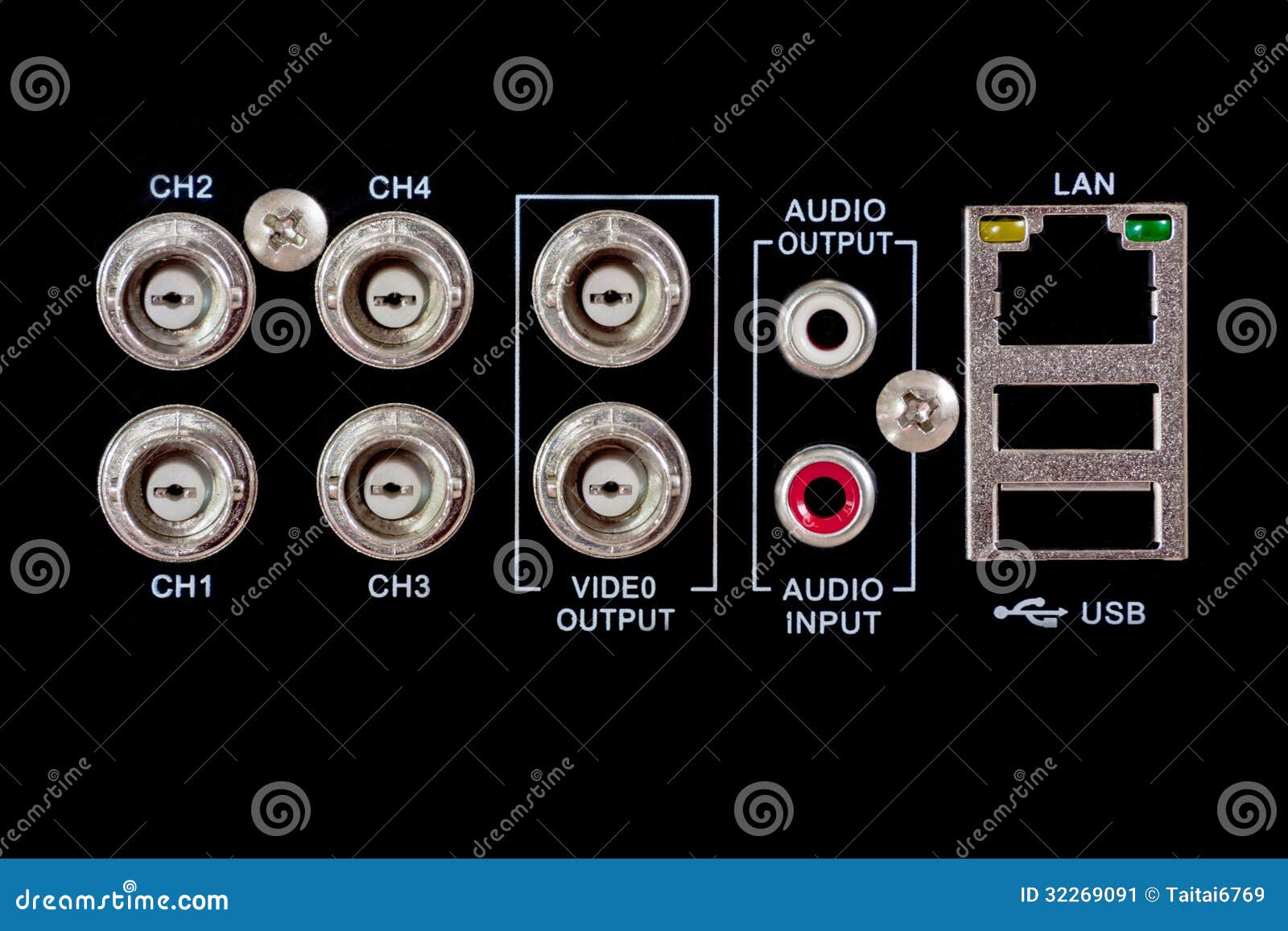 Back of CCTV device stock image. Image of digital, camera - 32269091