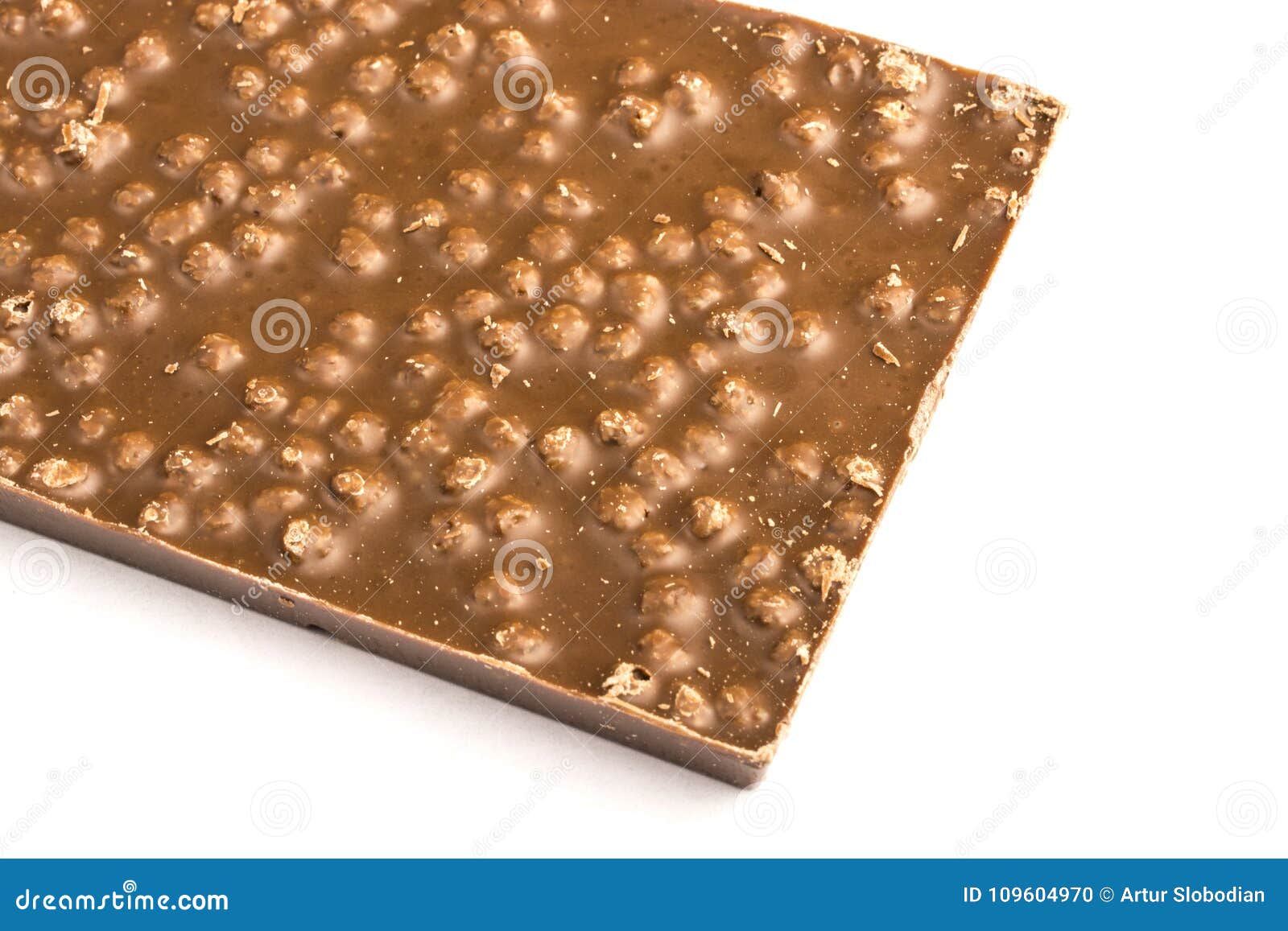The Back of a Chocolate Bar on a White Background Stock Photo - Image ...