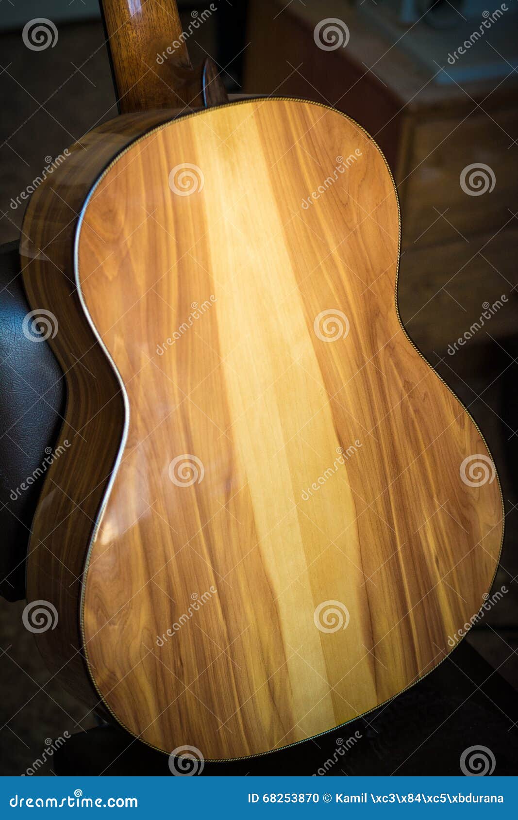 Back of Classic Wooden Guitar Stock Photo - Image of musical, classic ...