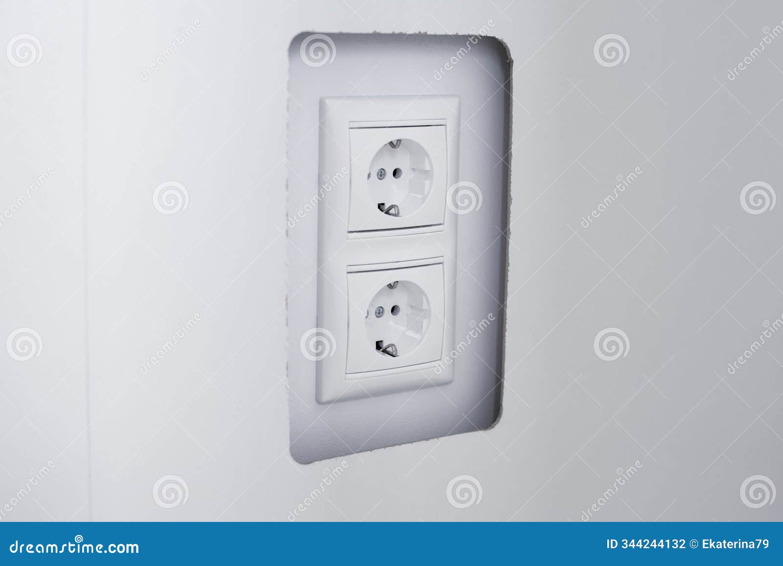 The Back of Closet with an Opening for an Electrical Outlet Stock Photo ...